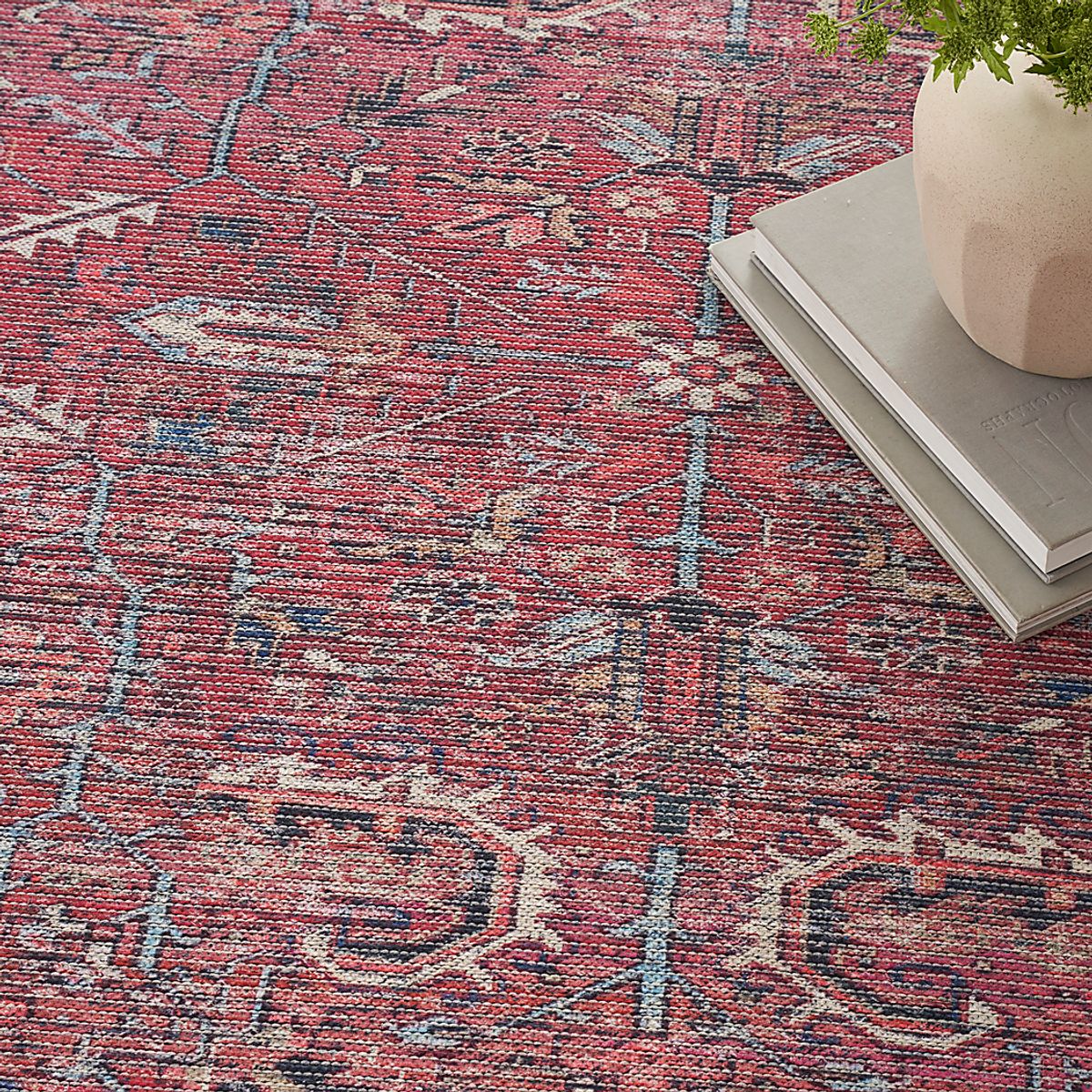 Norlena Brick Red Rugs | Rooms to Go