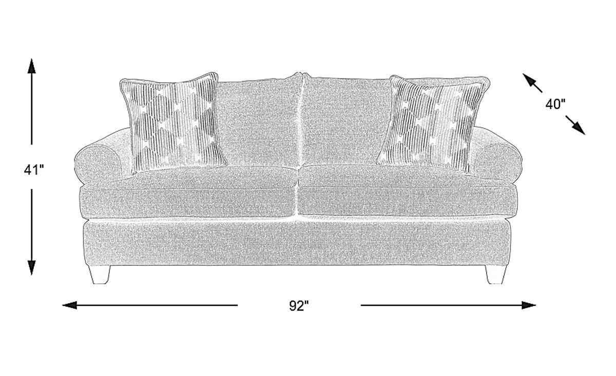 North Bay Chambray Blue Chenille Fabric Sofa | Rooms to Go