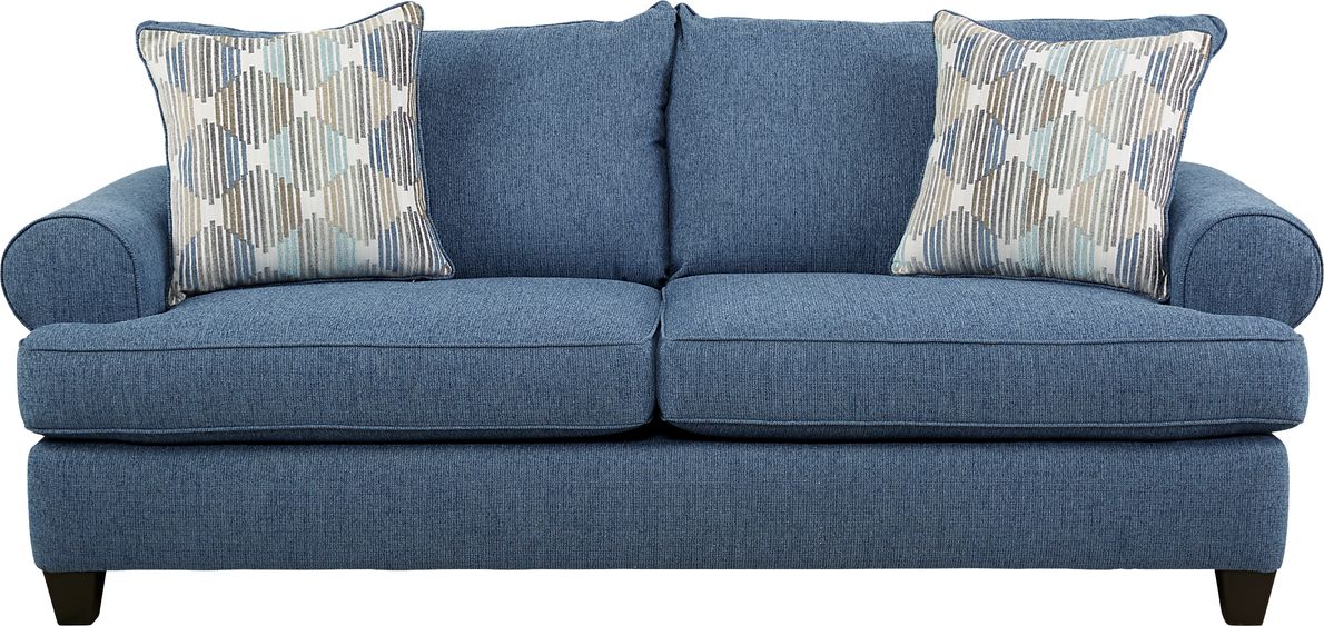 North Bay Chambray Blue Chenille Fabric Sofa - Rooms To Go