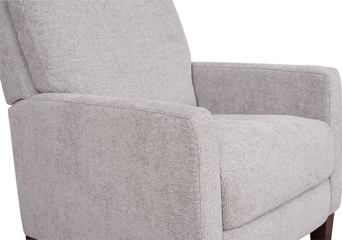 Norwich Smoke Gray Polyester Fabric Push Back Recliner | Rooms to Go