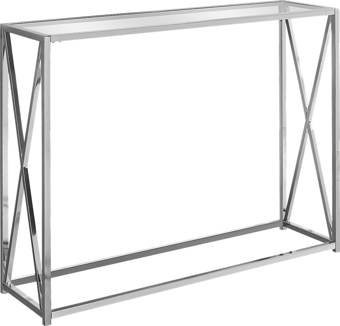 Nottoway Chrome Metal Console Table - Rooms To Go