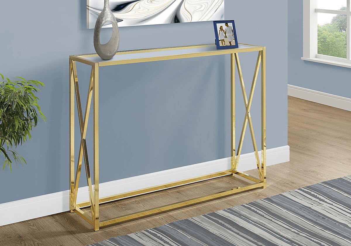 Nottoway Gold Colors,Metal Console Table | Rooms to Go