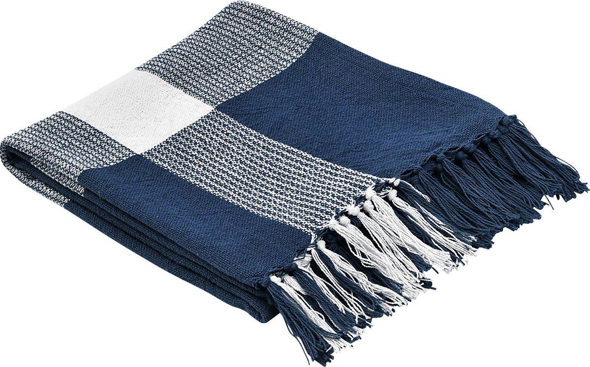 Novajoy Blue Throw Blanket | Rooms to Go