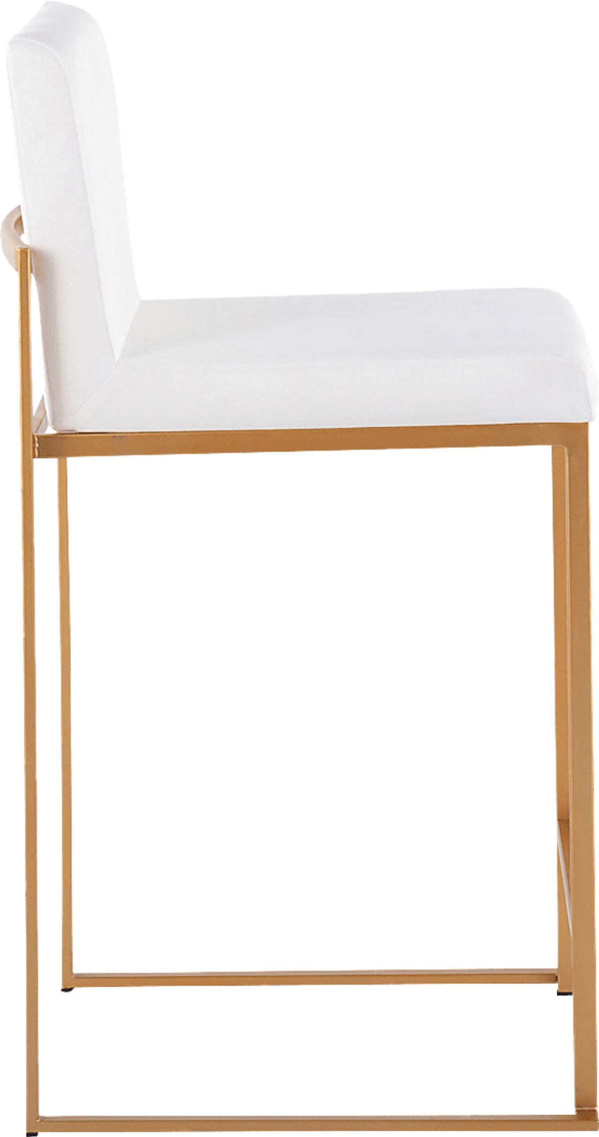 Nowotny II Gold Colors,Metal White Velvet Plush Counter Height Stool ...