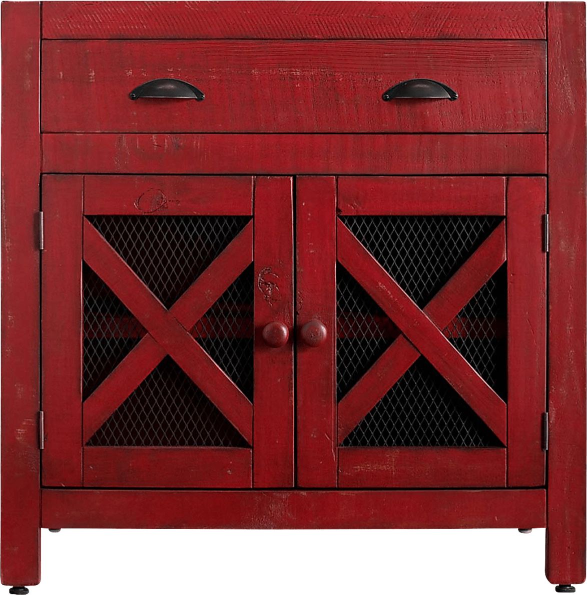 Noxubee Red Accent Cabinet - Rooms To Go
