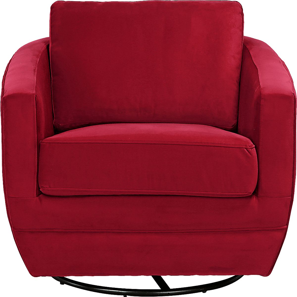 Eufemia Red Polyester Fabric Nursery Swivel Glider | Rooms to Go