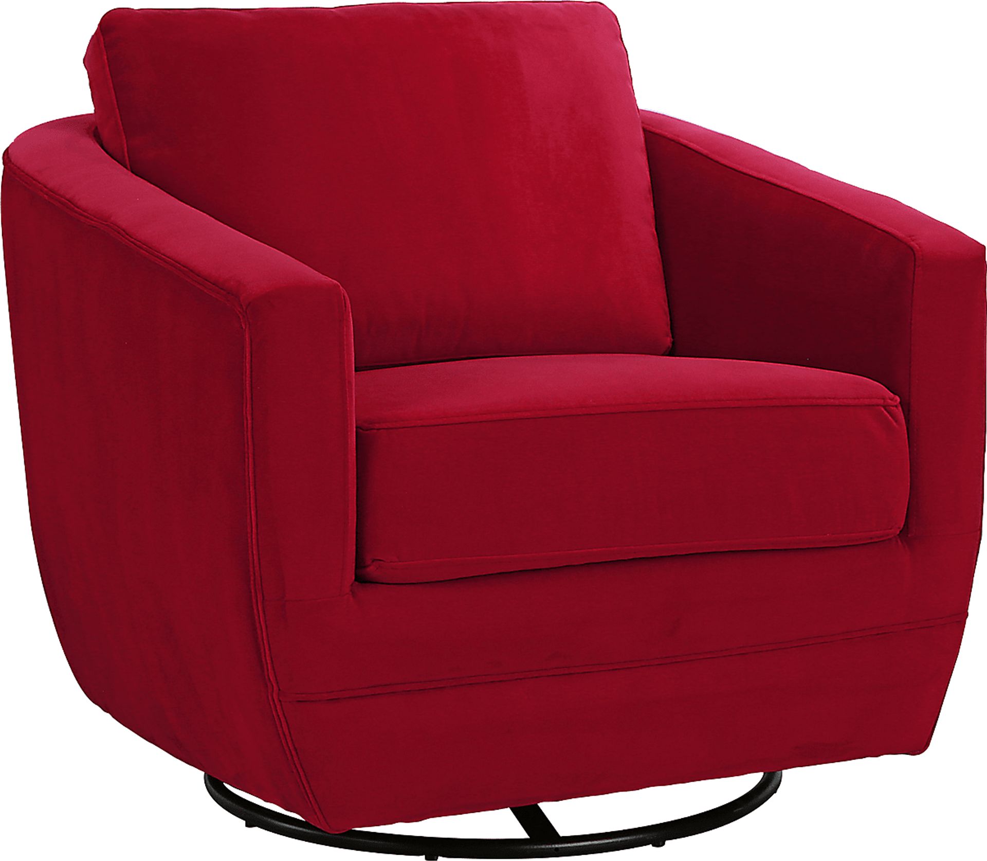 Eufemia Red Polyester Fabric Nursery Swivel Glider | Rooms to Go