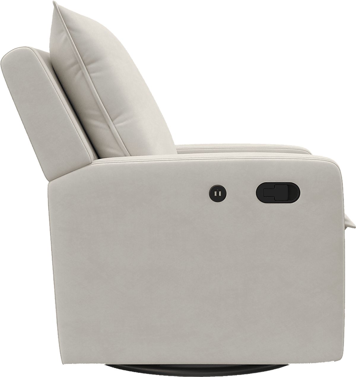 Kippar Ivory Beige Swivel Glider Recliner | Rooms to Go
