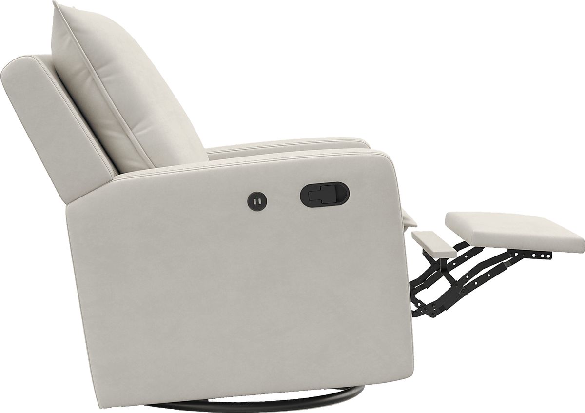 Kippar Ivory Beige Swivel Glider Recliner | Rooms to Go