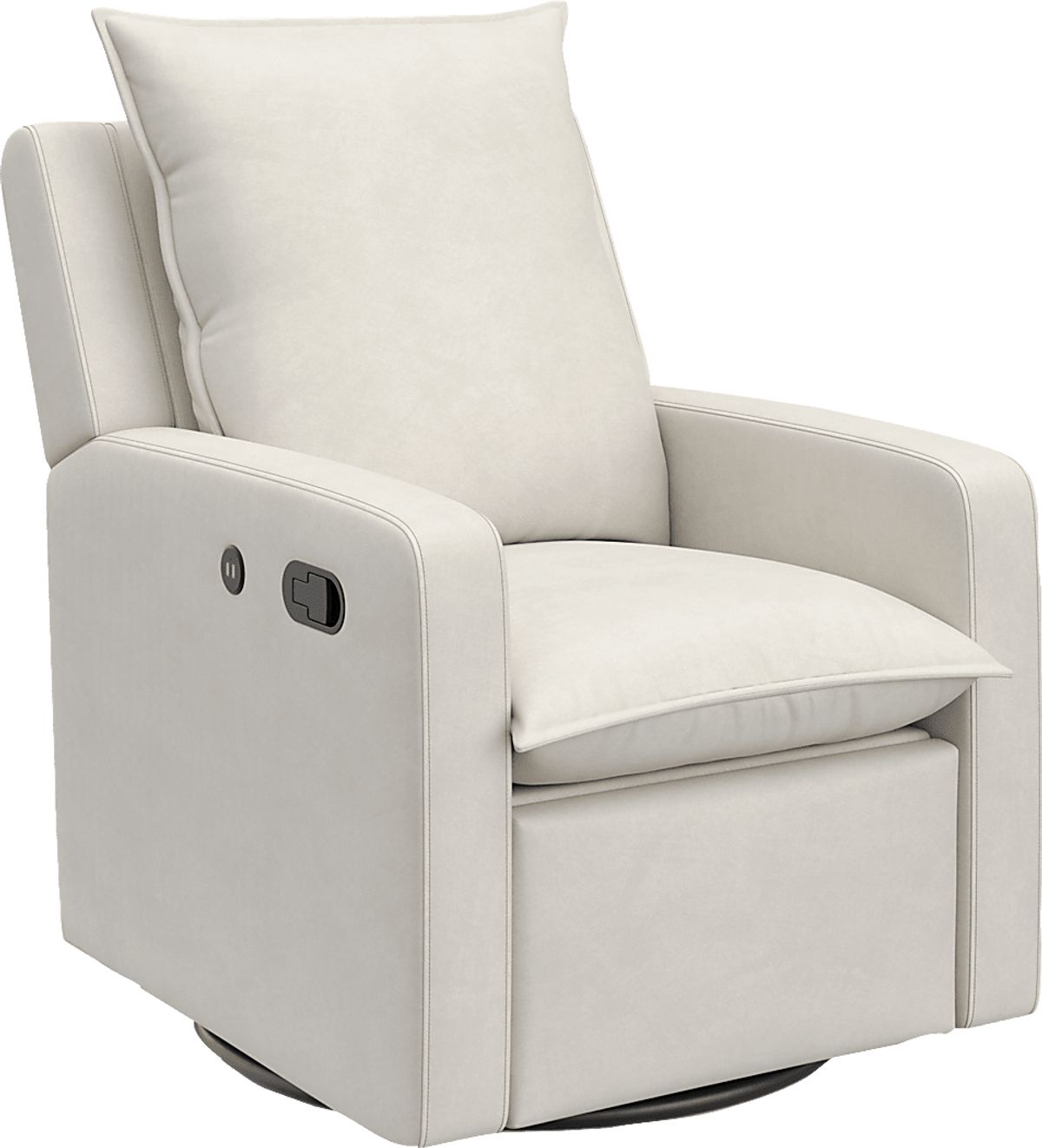 Kippar Ivory Beige Swivel Glider Recliner | Rooms to Go