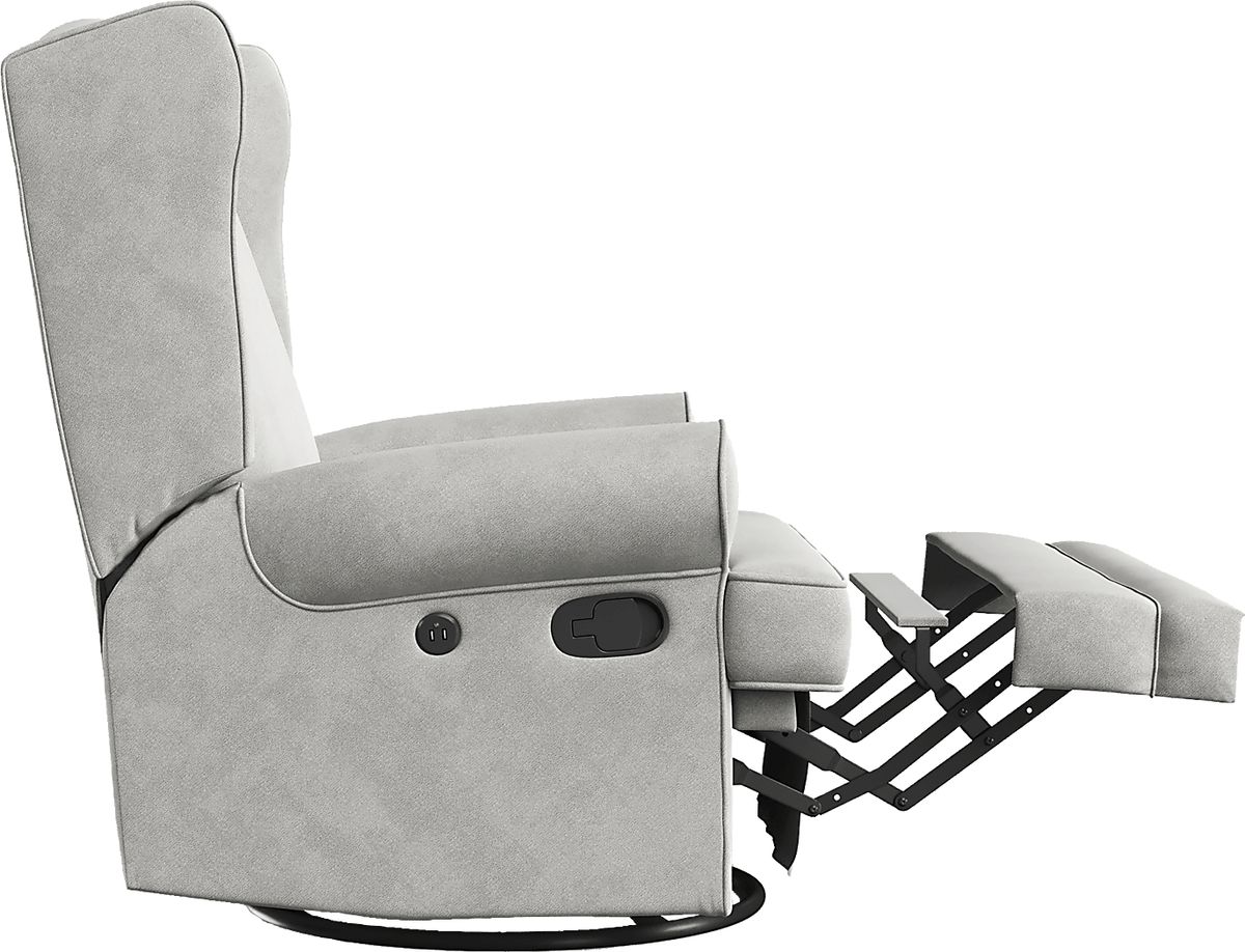 Taylan Gray Swivel Glider Recliner | Rooms to Go