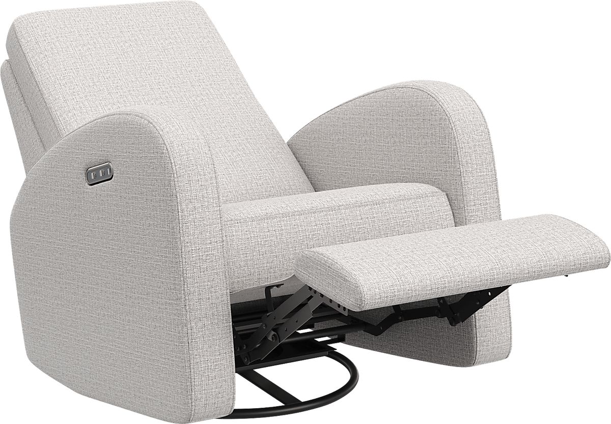 Vexari Steel Gray Swivel Glider Recliner | Rooms to Go