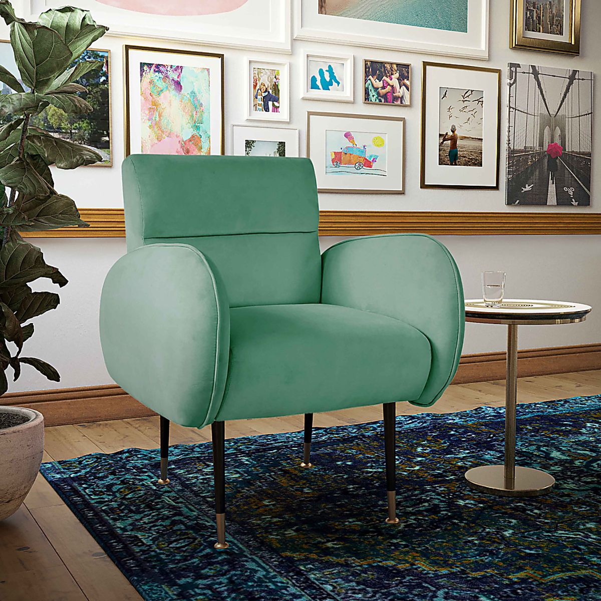 Nyelee Mint Green Accent Chair | Rooms to Go