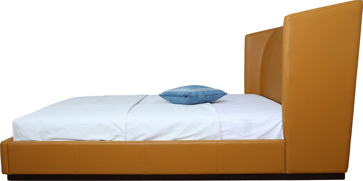 Nyland Brown Polyurethane Fabric Queen Bed | Rooms to Go