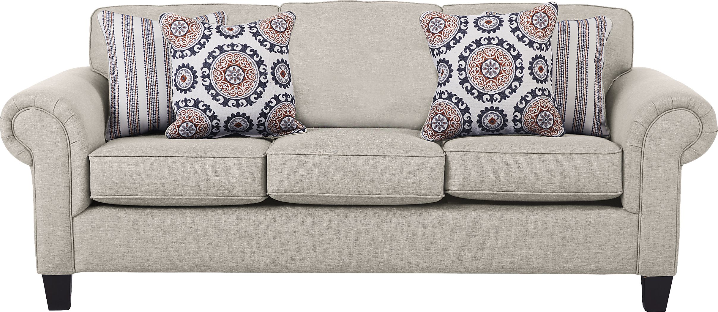 Oakhurst Beige Polypropylene Fabric Sofa | Rooms to Go