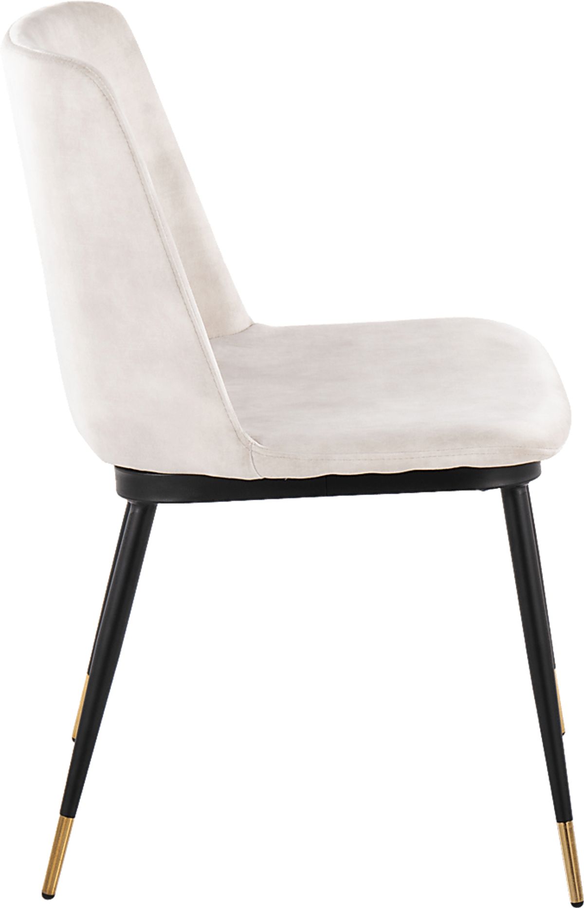 Oaklon Beige Colors,Light Wood,White Velvet Plush Dining Chair, Set Of ...