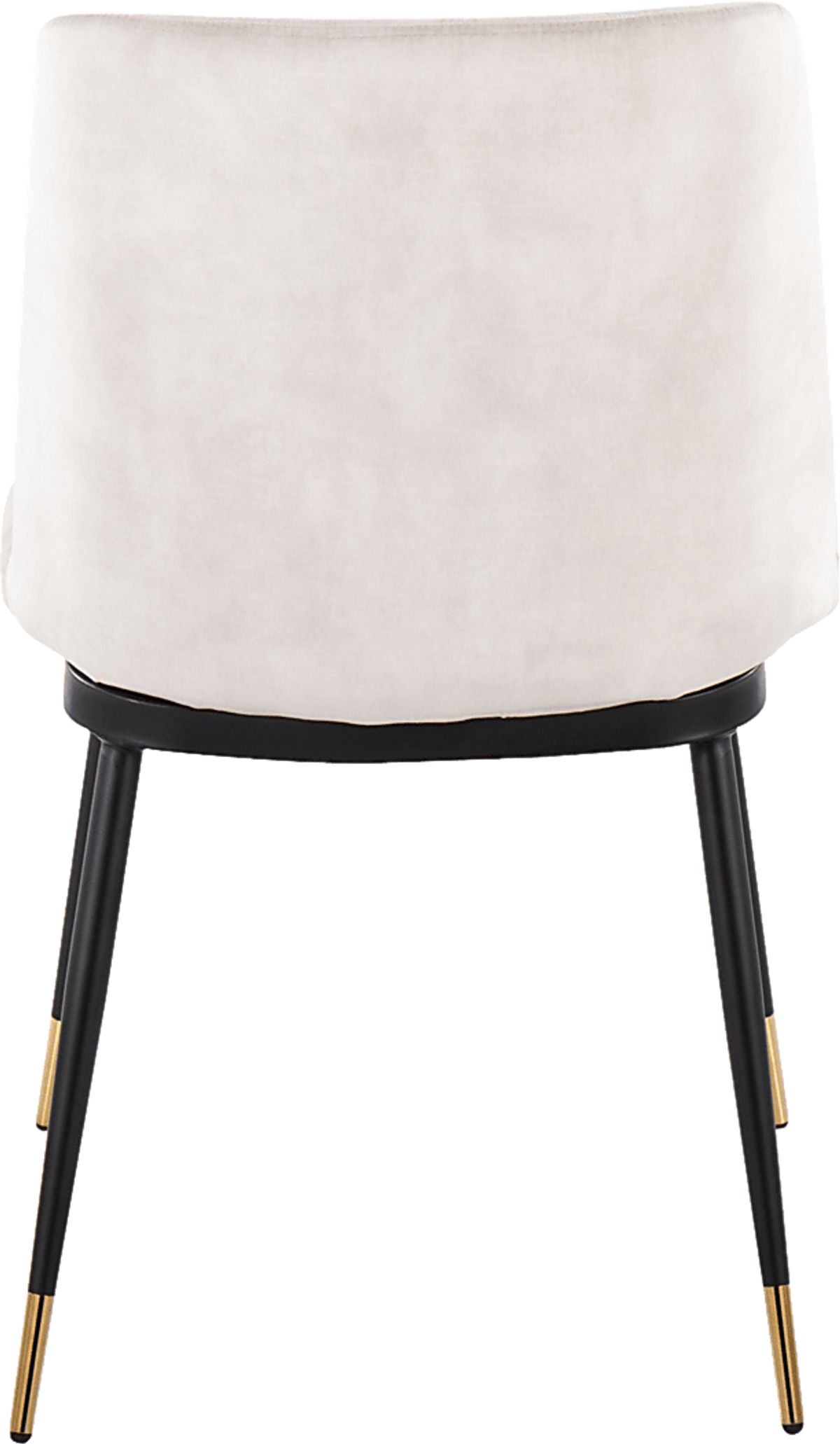Oaklon Beige Colors,Light Wood,White Velvet Plush Dining Chair, Set Of ...