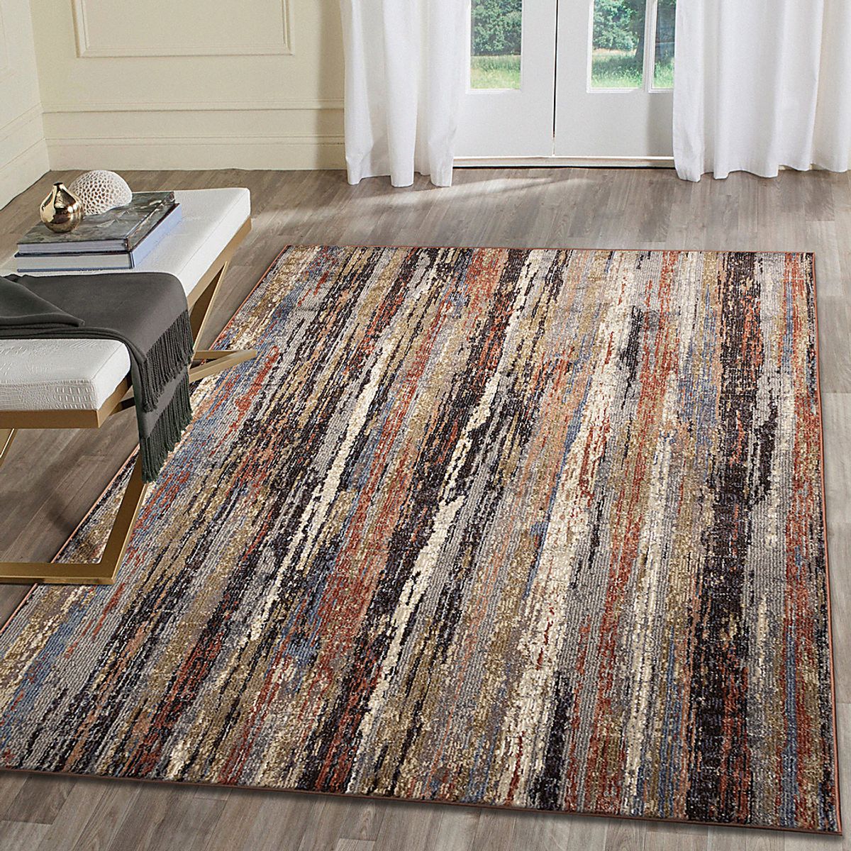 Oakpoint Blue,Brown,Gray,Red Rugs | Rooms to Go