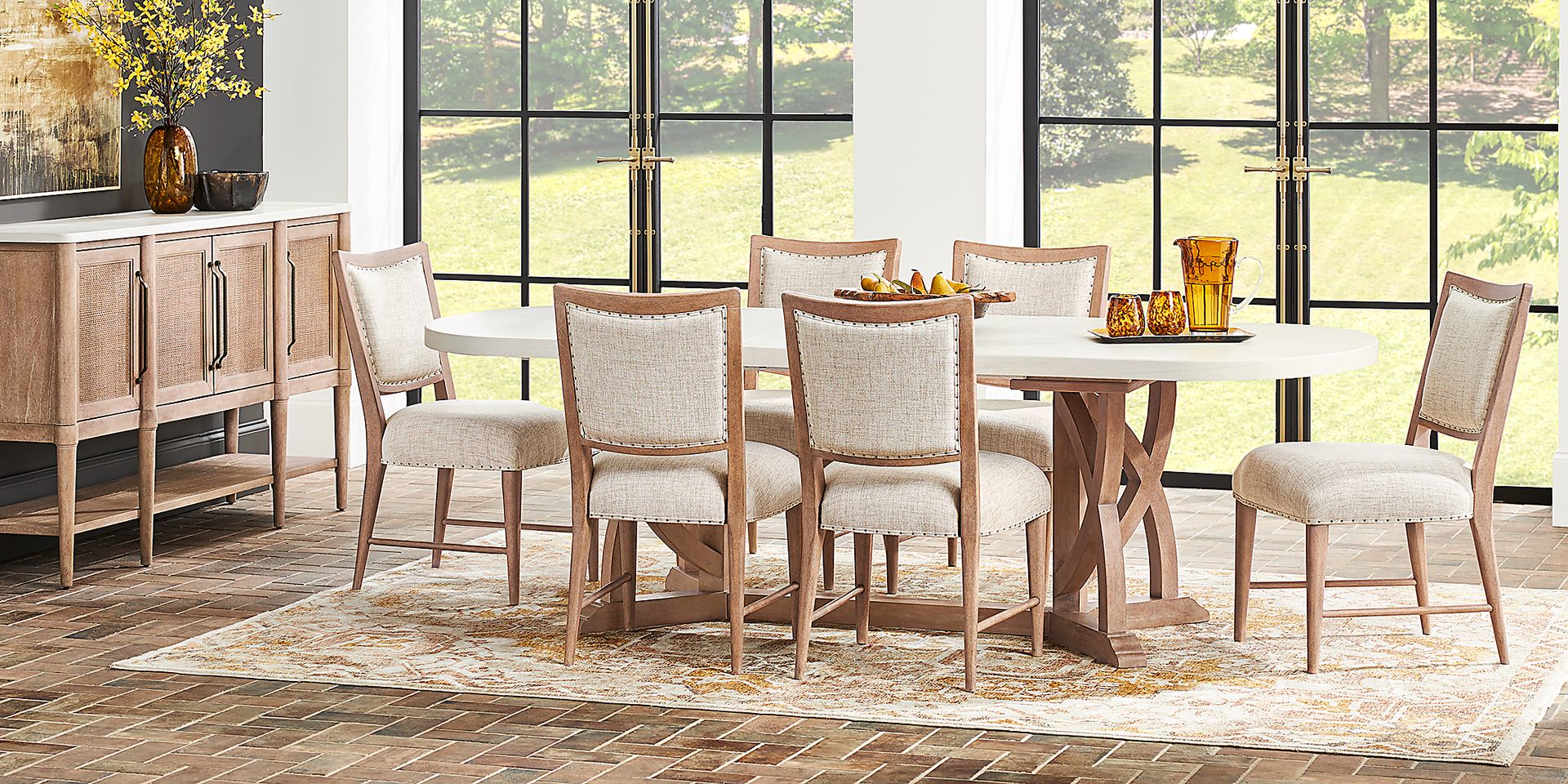 Oakwood Terrace Sand Light Wood Dining Table Rooms to Go