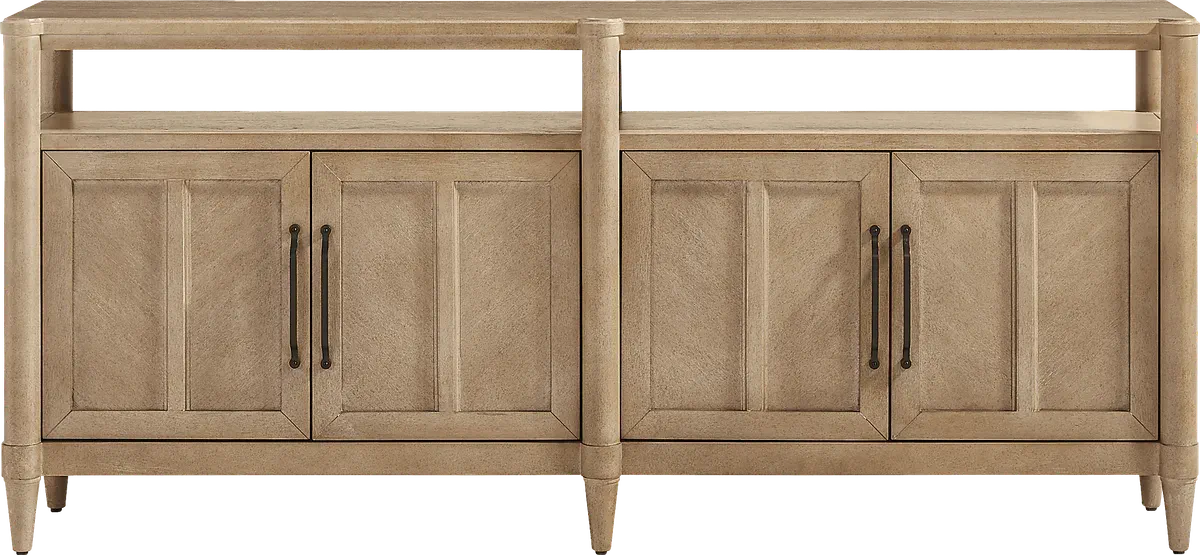 Oakwood Terrace Sand Light Wood 72 In Console | Rooms to Go