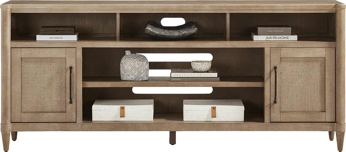 Oakwood Terrace Sand Light Wood 80 In Console | Rooms to Go