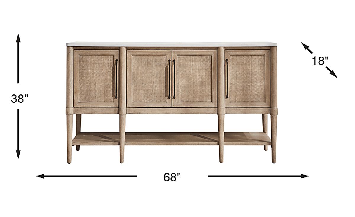 Oakwood Terrace Sand Light Wood Sideboard | Rooms to Go