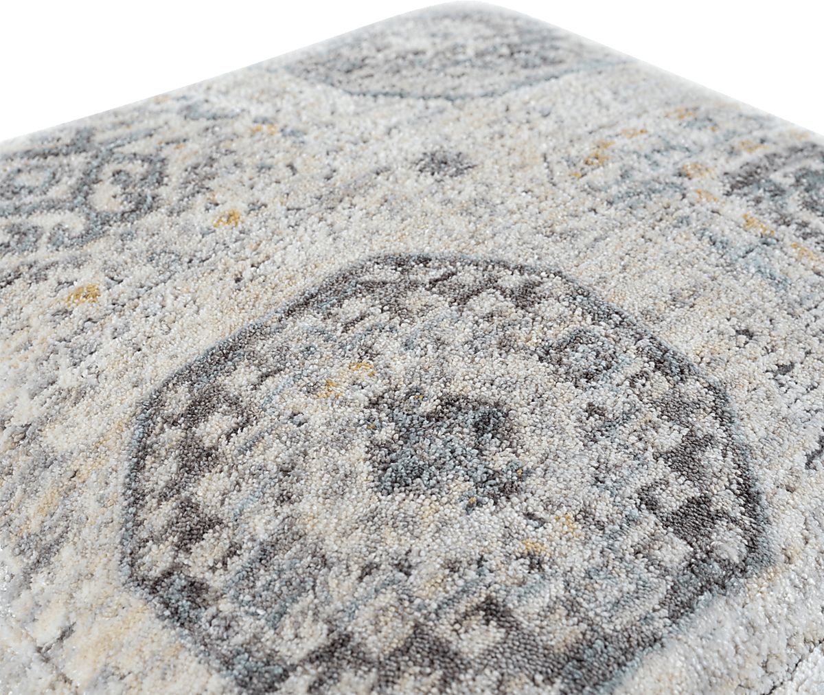 Obasie Light Gray Pouf | Rooms to Go