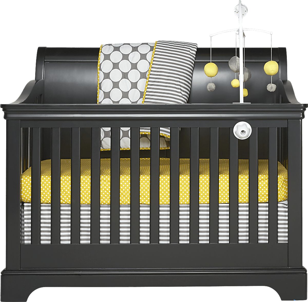Oberon Black Black,Colors Crib With Toddler & Conversion Rails | Rooms ...