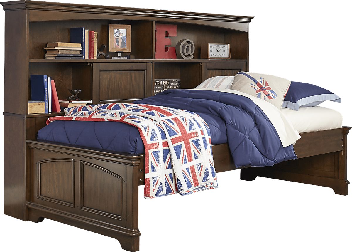 Oberon Dark Cherry Wood 3 Pc Full Bookcase Daybed | Rooms to Go