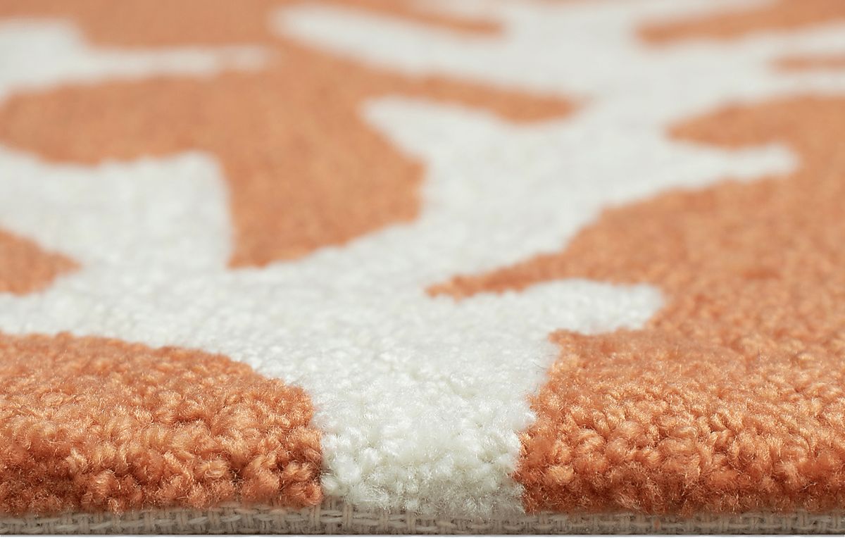 Ocean Flower Orange Orange,Red Outdoor Rug | Rooms to Go