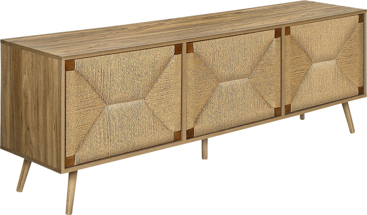 Oceanhead Brown Dark Wood 71" Console | Rooms to Go