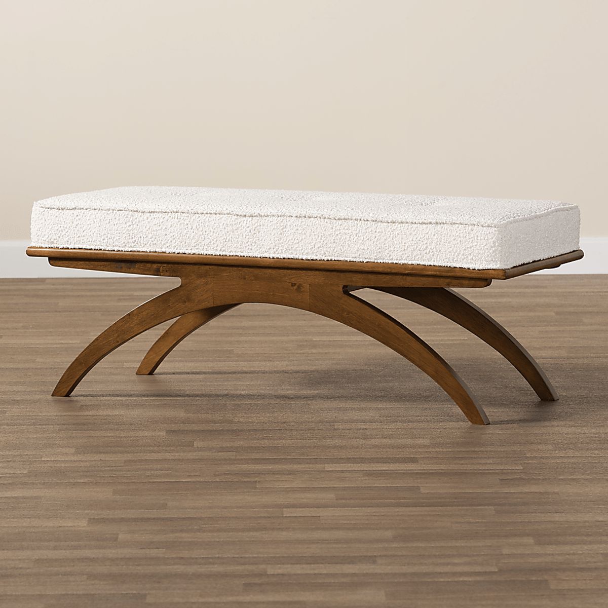 Oesting Cream Beige Acrylic,Polyester Fabric Bench | Rooms to Go