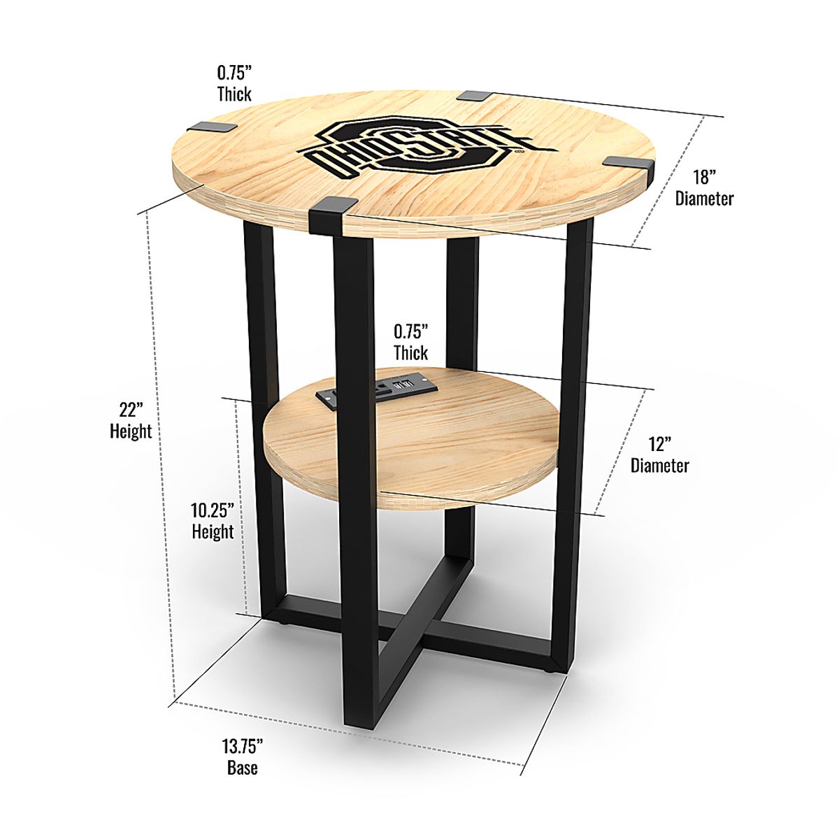 Ncaa Side Table End | Rooms to Go