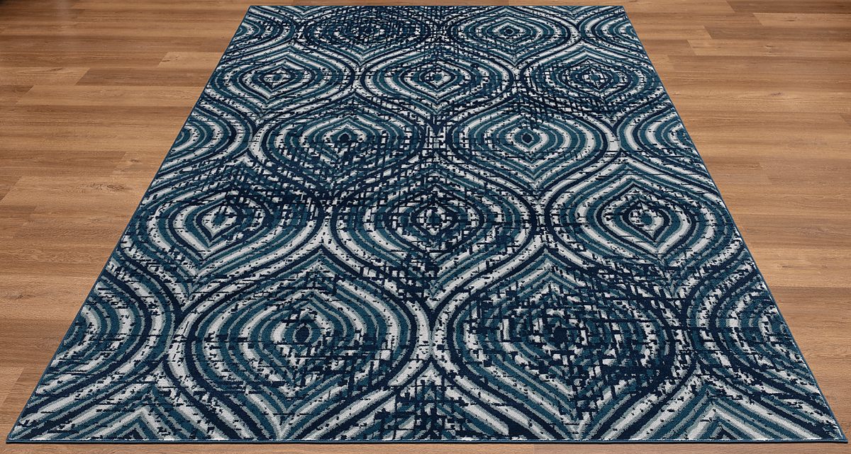 Oldenbury Blue Rug | Rooms to Go