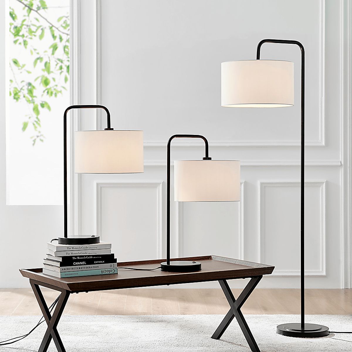 Olmstead Cove 3 Pc Black Set Of Lamps | Rooms to Go