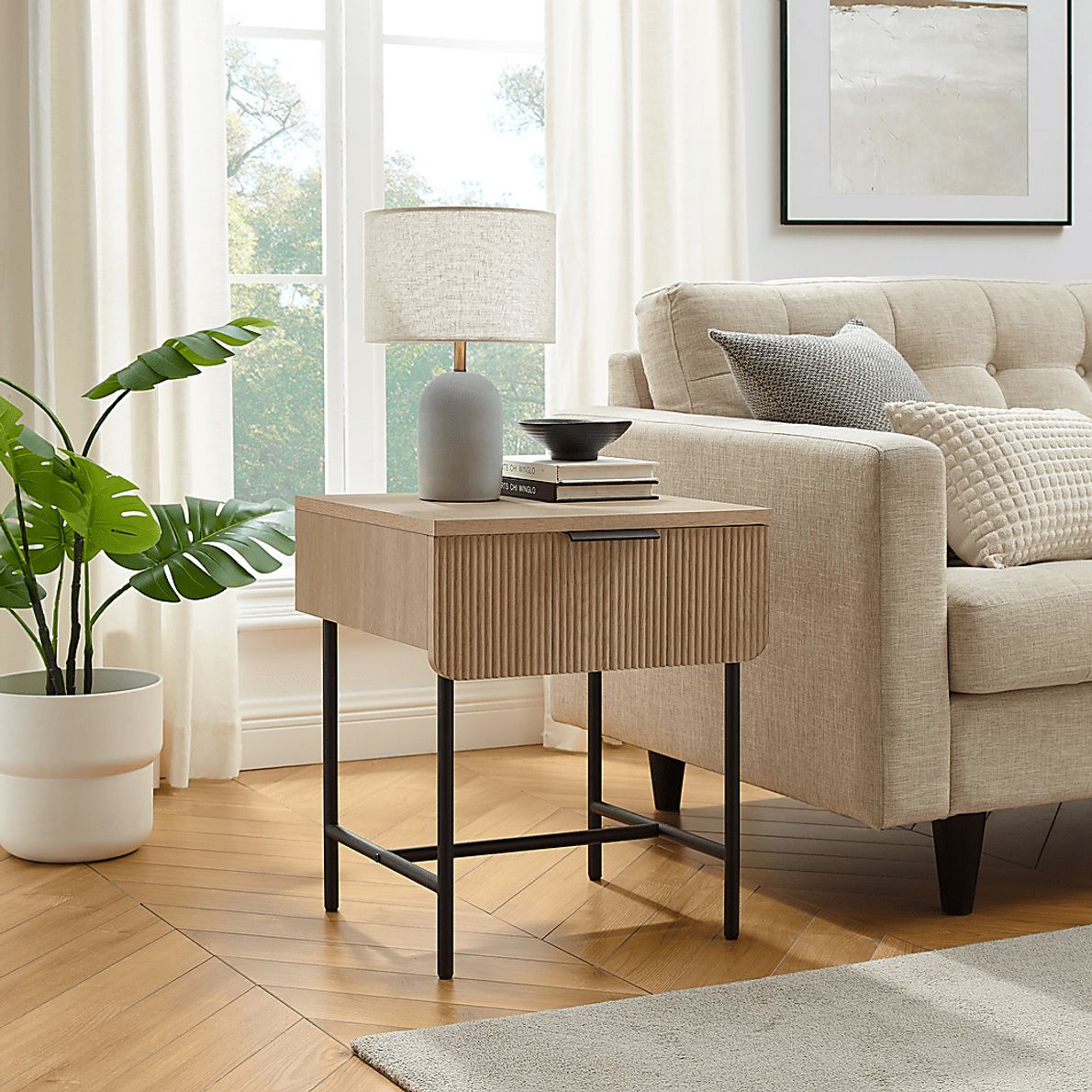 Omerea Oak End Table - Rooms To Go