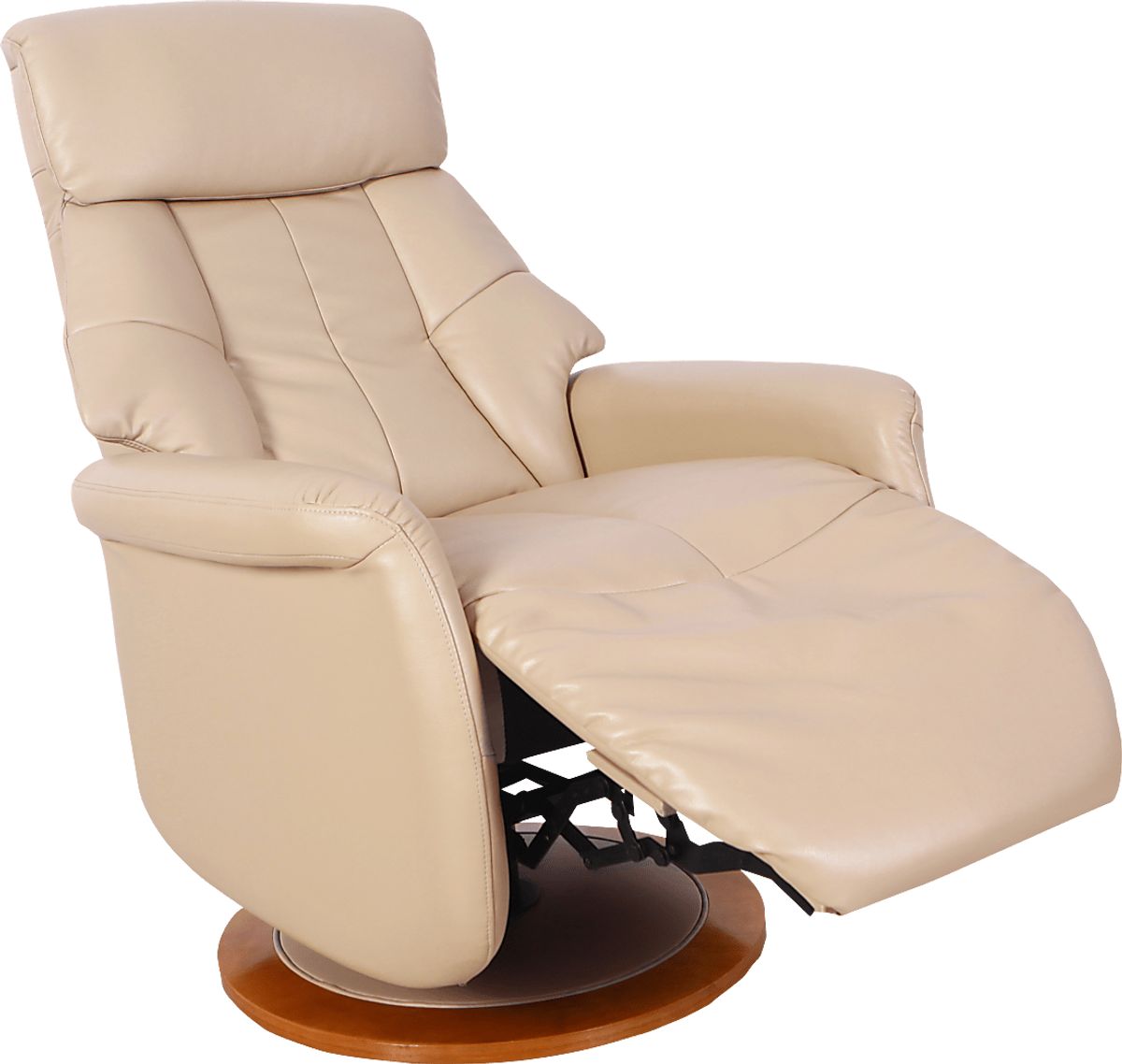 Onzaga Beige Polyurethane Fabric Recliner | Rooms to Go