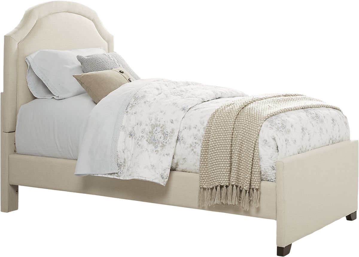 Ophrie Beige Colors,Light Wood,White Twin Bed | Rooms to Go