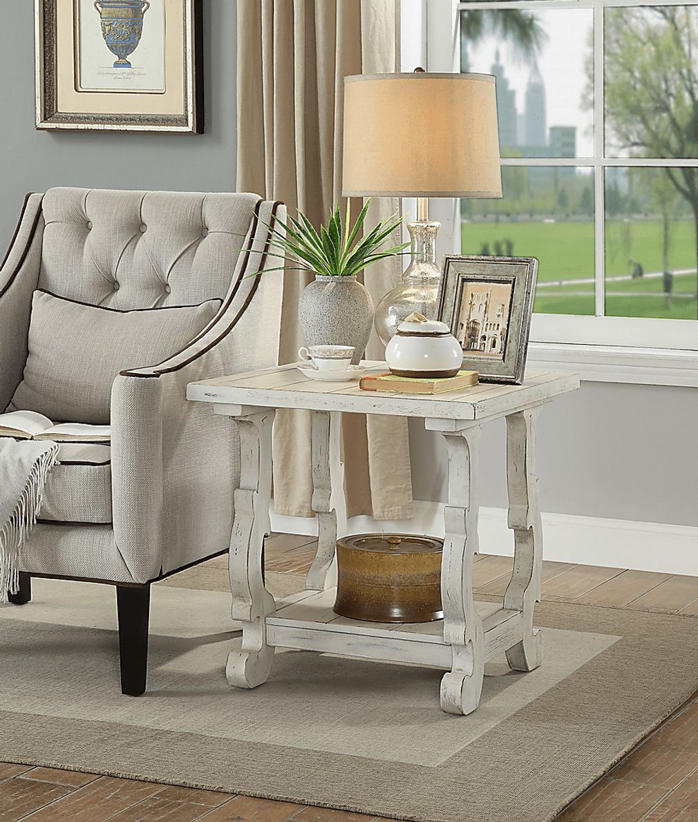 Orchard Park Cream End Table - Rooms To Go