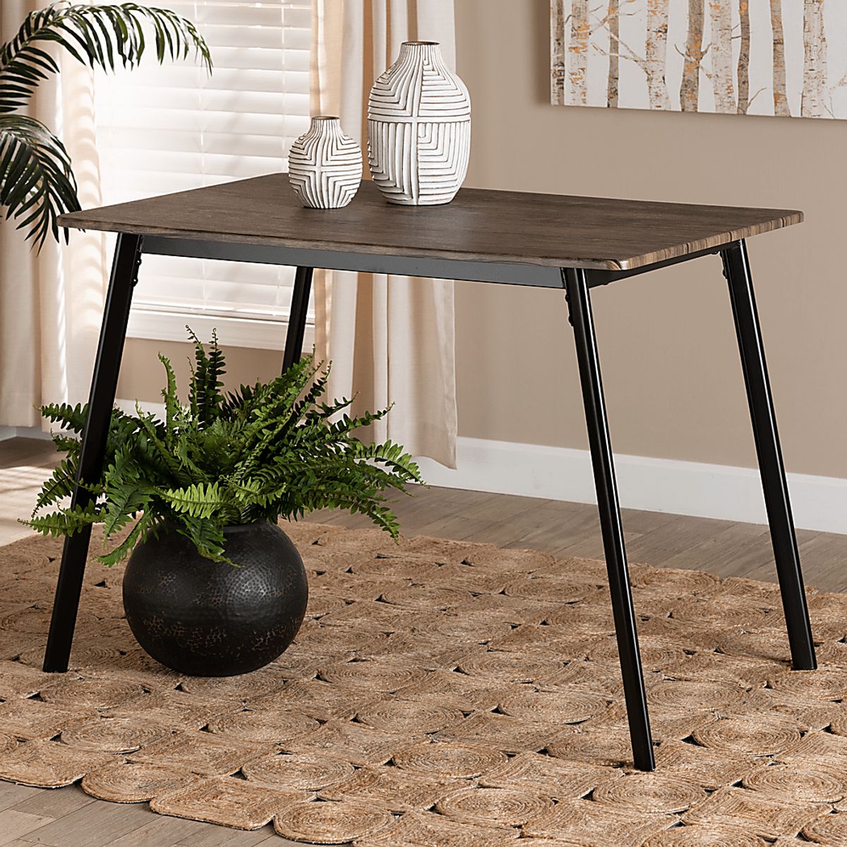 Ormae Brown Dark Wood Dining Table | Rooms to Go