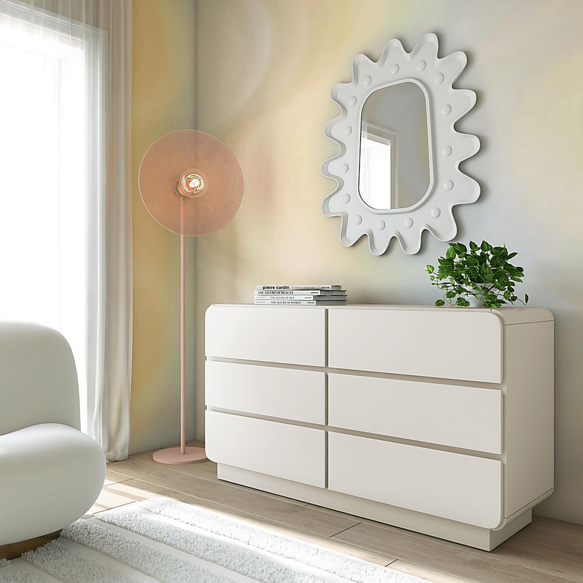 Ormbrek White Colors,White Cream Beige Dresser | Rooms to Go