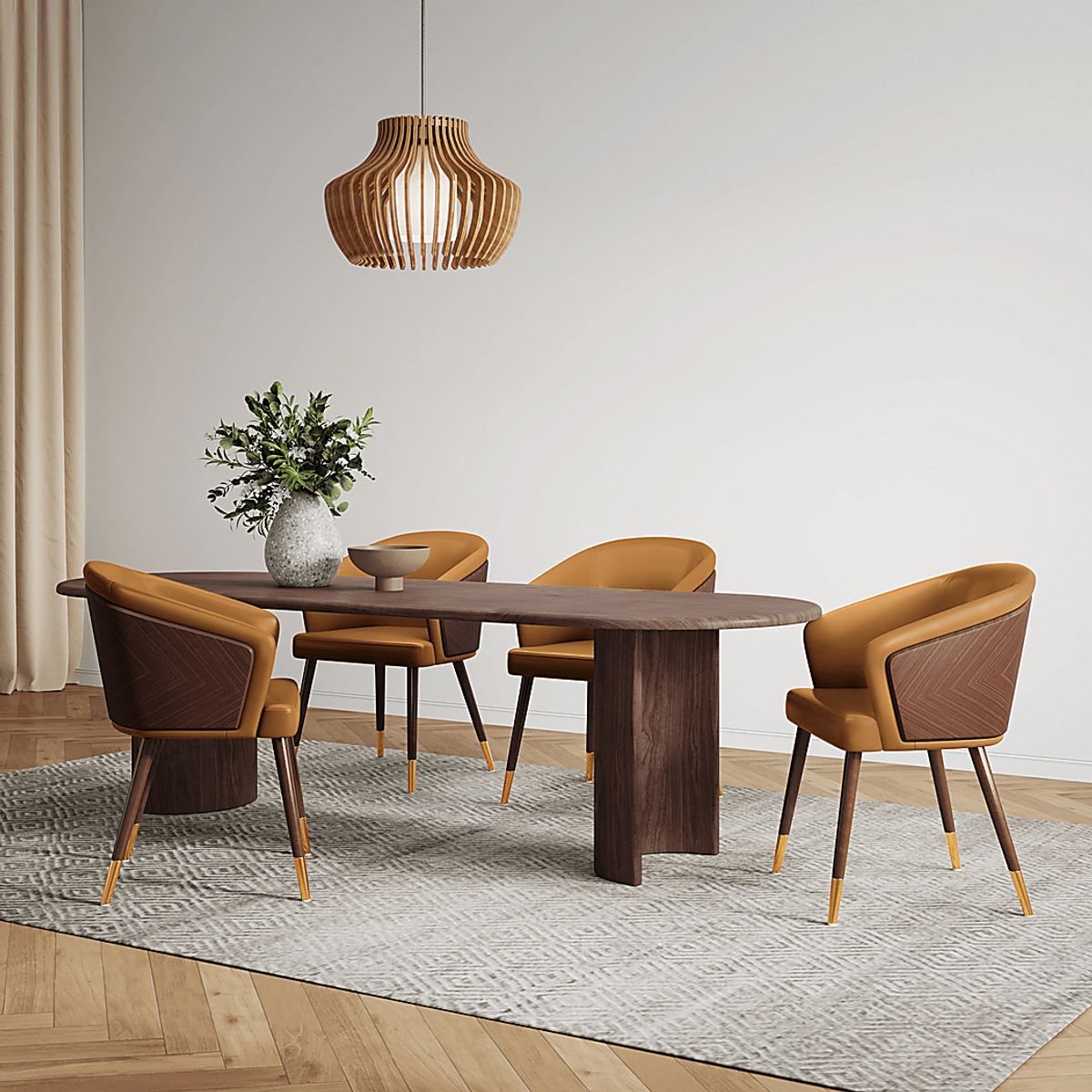 Orrantia Camel Brown Leatherette Arm Chair | Rooms to Go