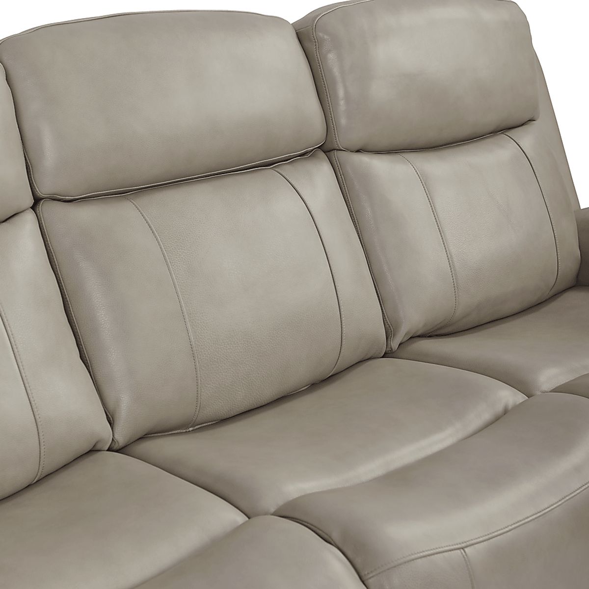 Orsini Beige Leather Dual Power Reclining Sofa | Rooms to Go
