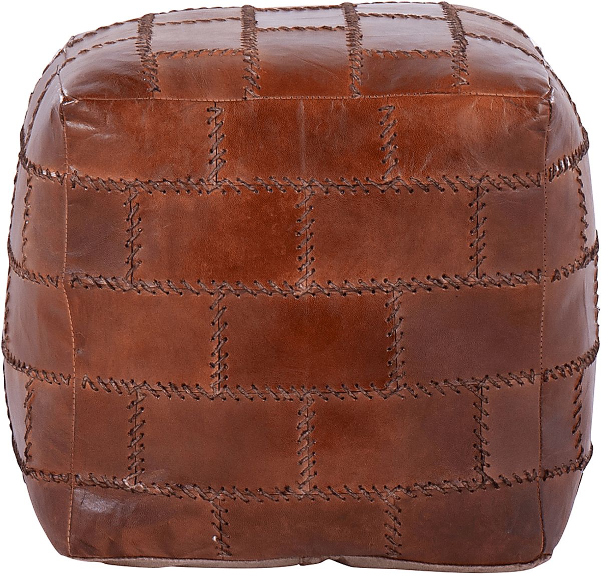 Orvin Espresso Brown Leather Ottoman | Rooms to Go