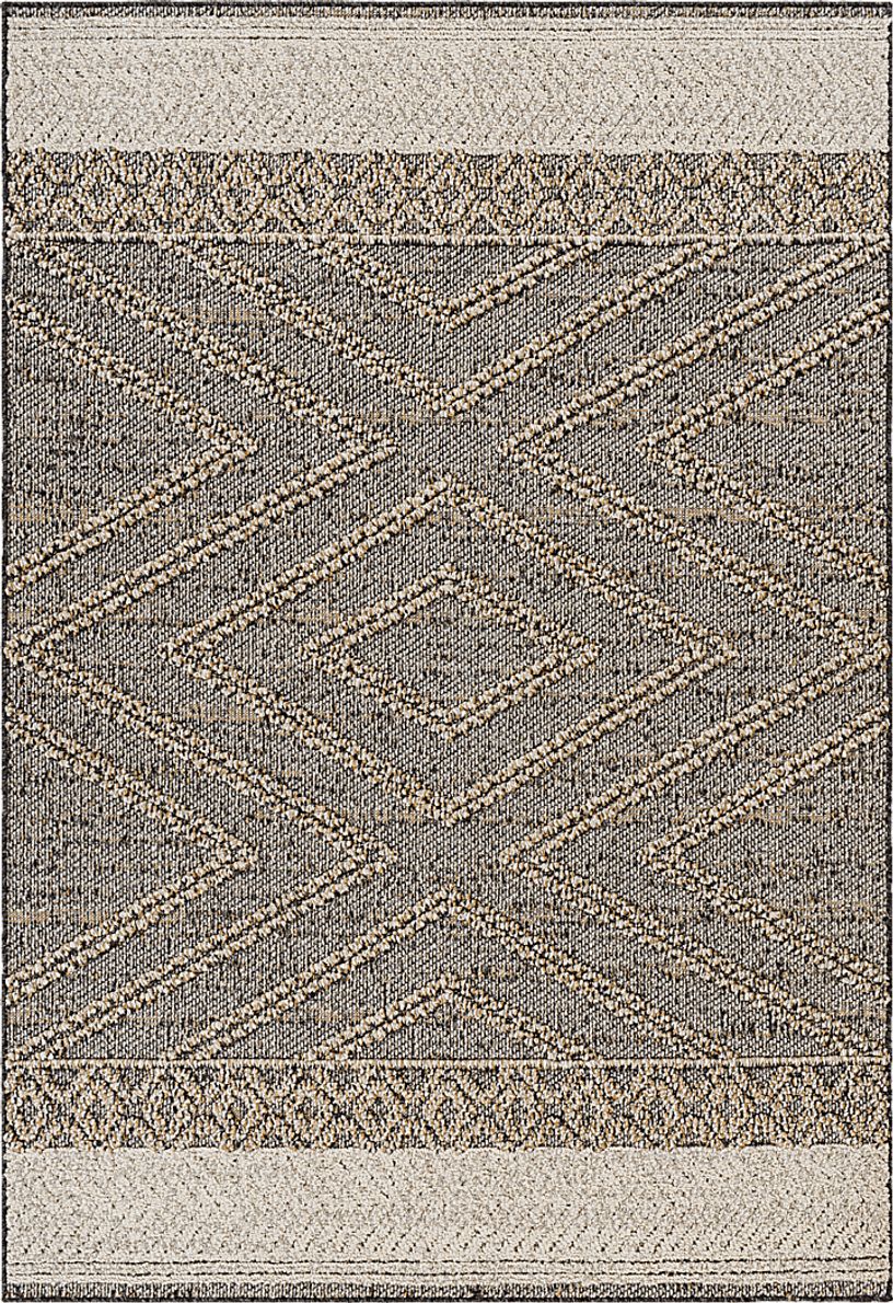 Osiris Taupe Beige Polypropylene Fabric Outdoor Rug - Rooms To Go