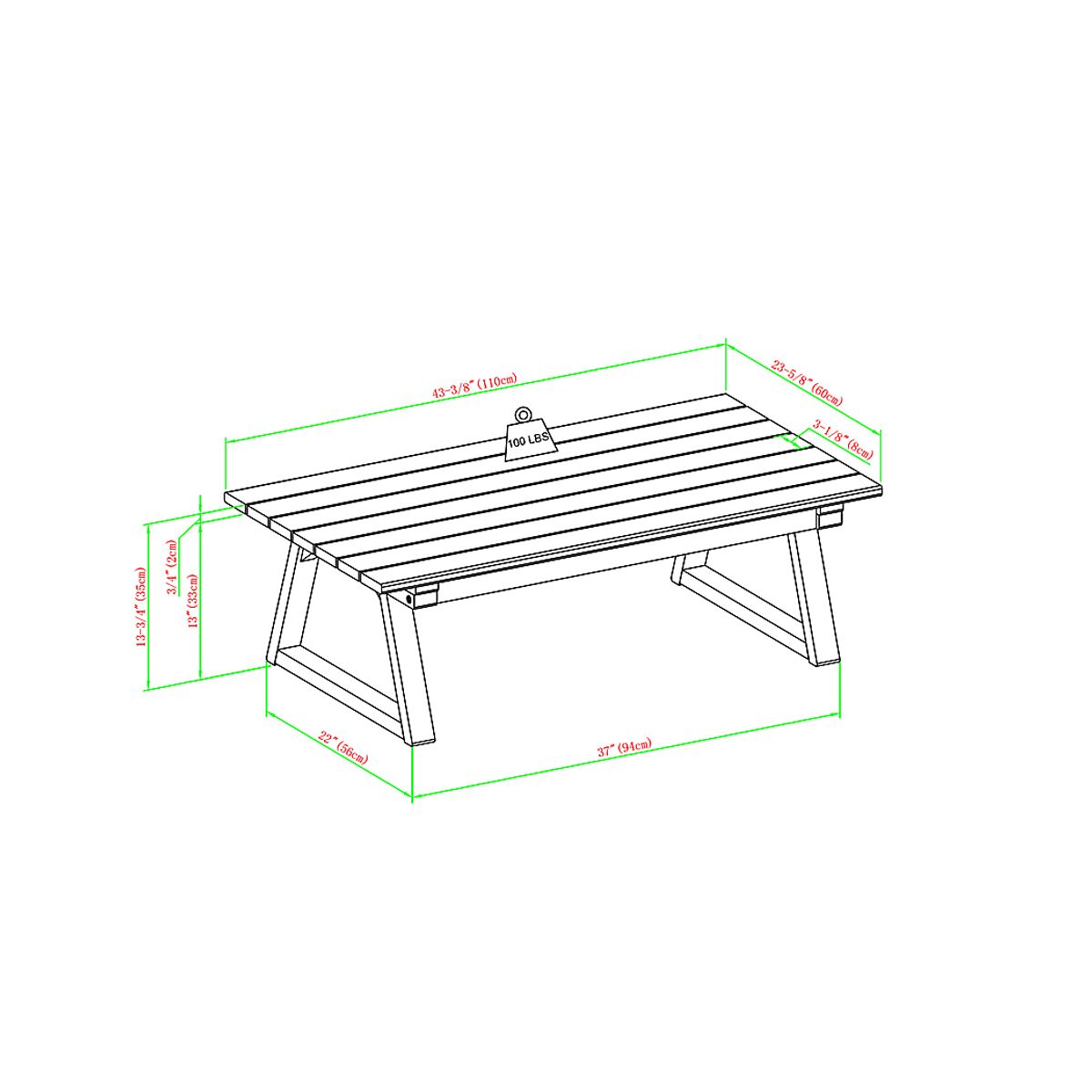 Arborhazy Brown Dark Wood Acacia Outdoor Cocktail Table | Rooms to Go