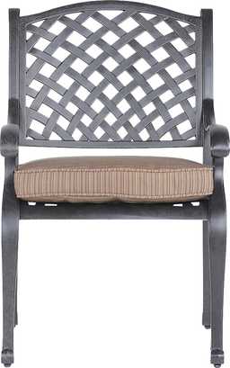 Baudouin II Bronze Metal Aluminum,Polyester Fabric Outdoor Dining Chair ...