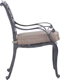 Baudouin II Bronze Metal Aluminum,Polyester Fabric Outdoor Dining Chair ...