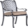 Baudouin II Bronze Metal Aluminum,Polyester Fabric Outdoor Dining Chair ...