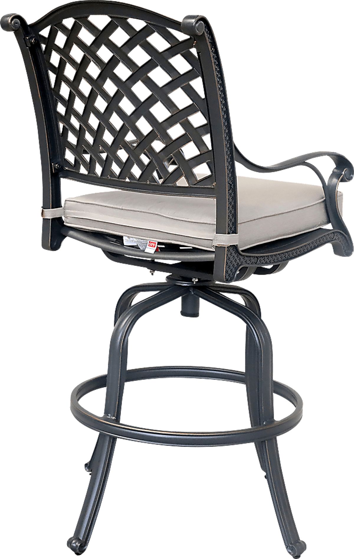 Baudouin III Beige Aluminum,Polyester Fabric Outdoor Barstool Set Of 2 ...